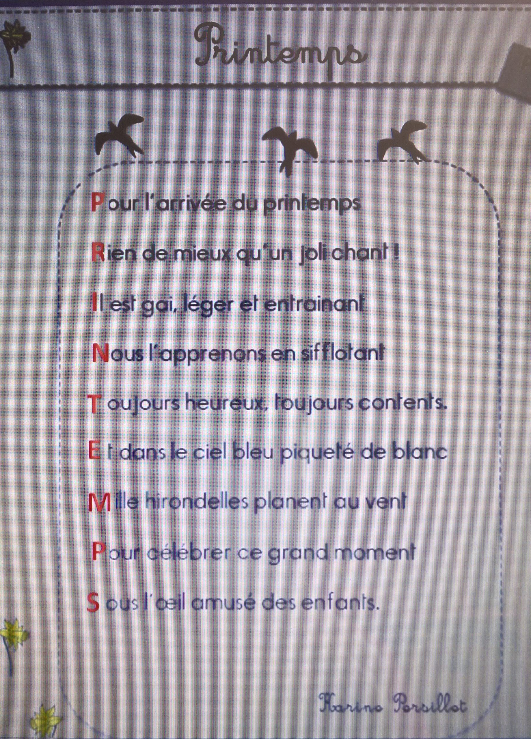 L'acrostiche, c'est quoi ?... - Ecole St Jean Bosco - Le Cellier